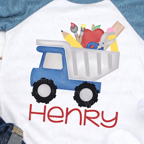 Back to School Truck Dump Truck PNG Instant Digital - Etsy