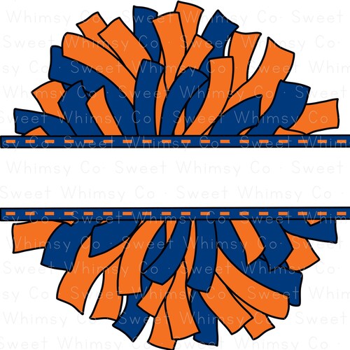 Cheer Mom PNG Image Navy Blue Orange Cheerleading Leopard - Etsy