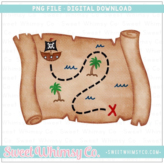 Pirate Map X Clip Art