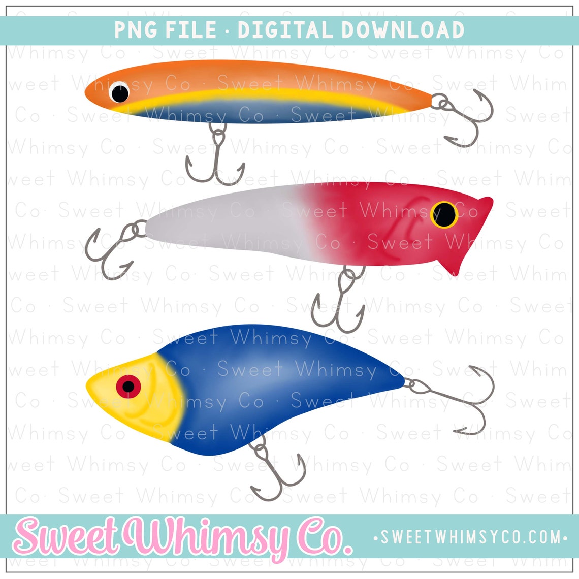 Fishing Lures PNG Sublimation Design Fishing Tackle Clipart - Etsy Ireland