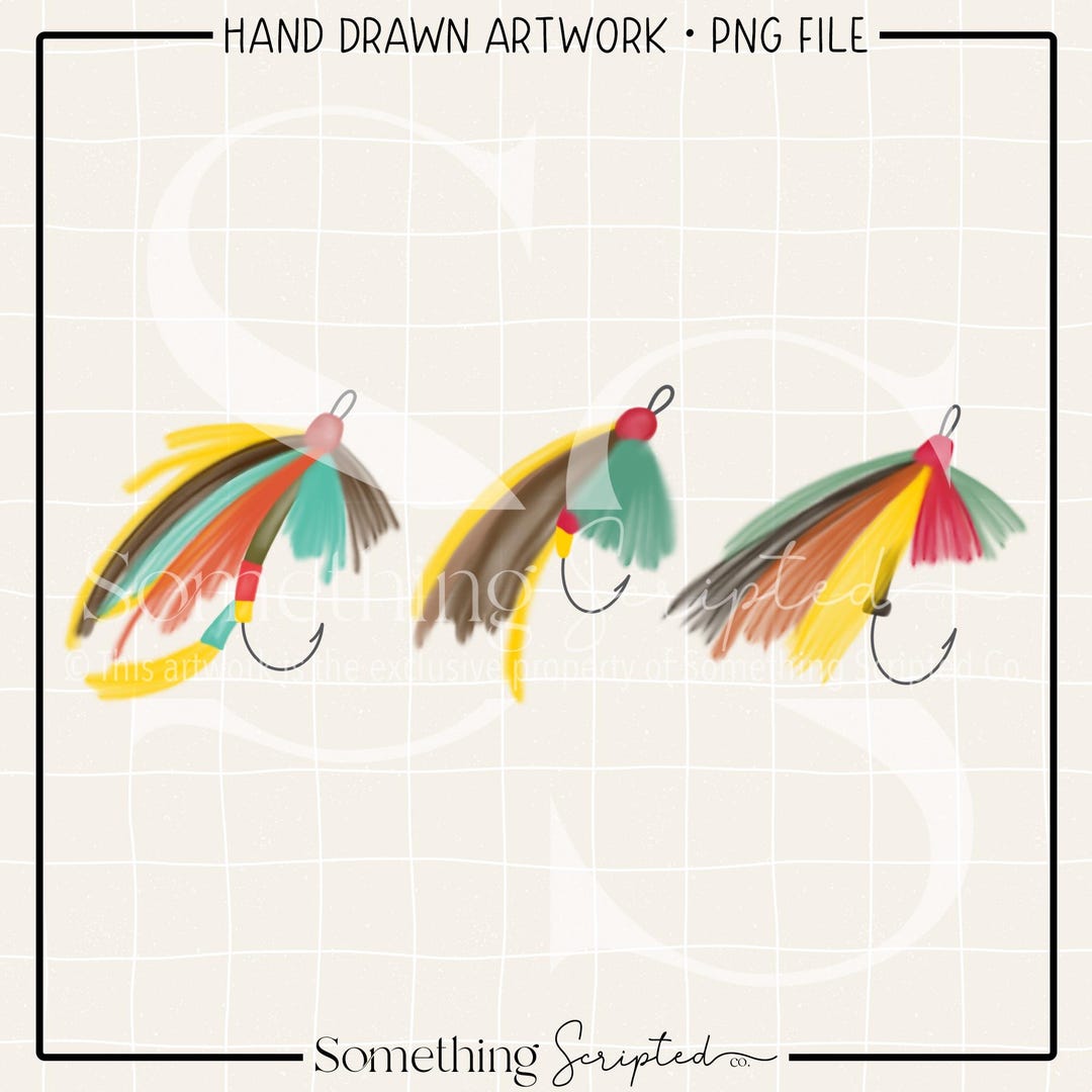 Fly Fishing Bait Hook PNG Sublimation Design, Fishing Clipart Printable ...