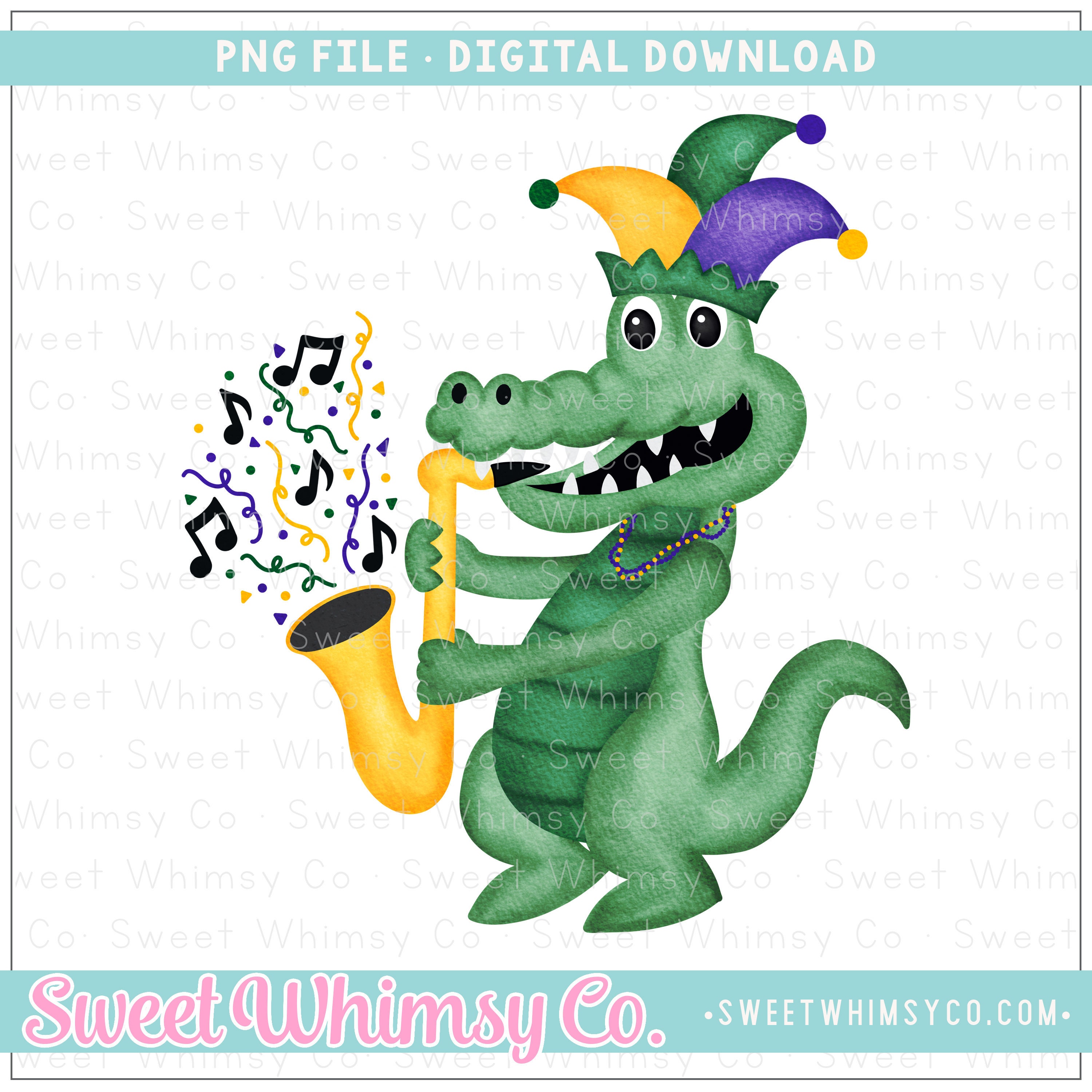 Mardi Gras Gator PNG Sublimation Design Mardi Gras Printable - Etsy