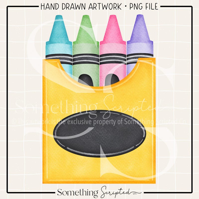 Crayon Box Clipart - Etsy