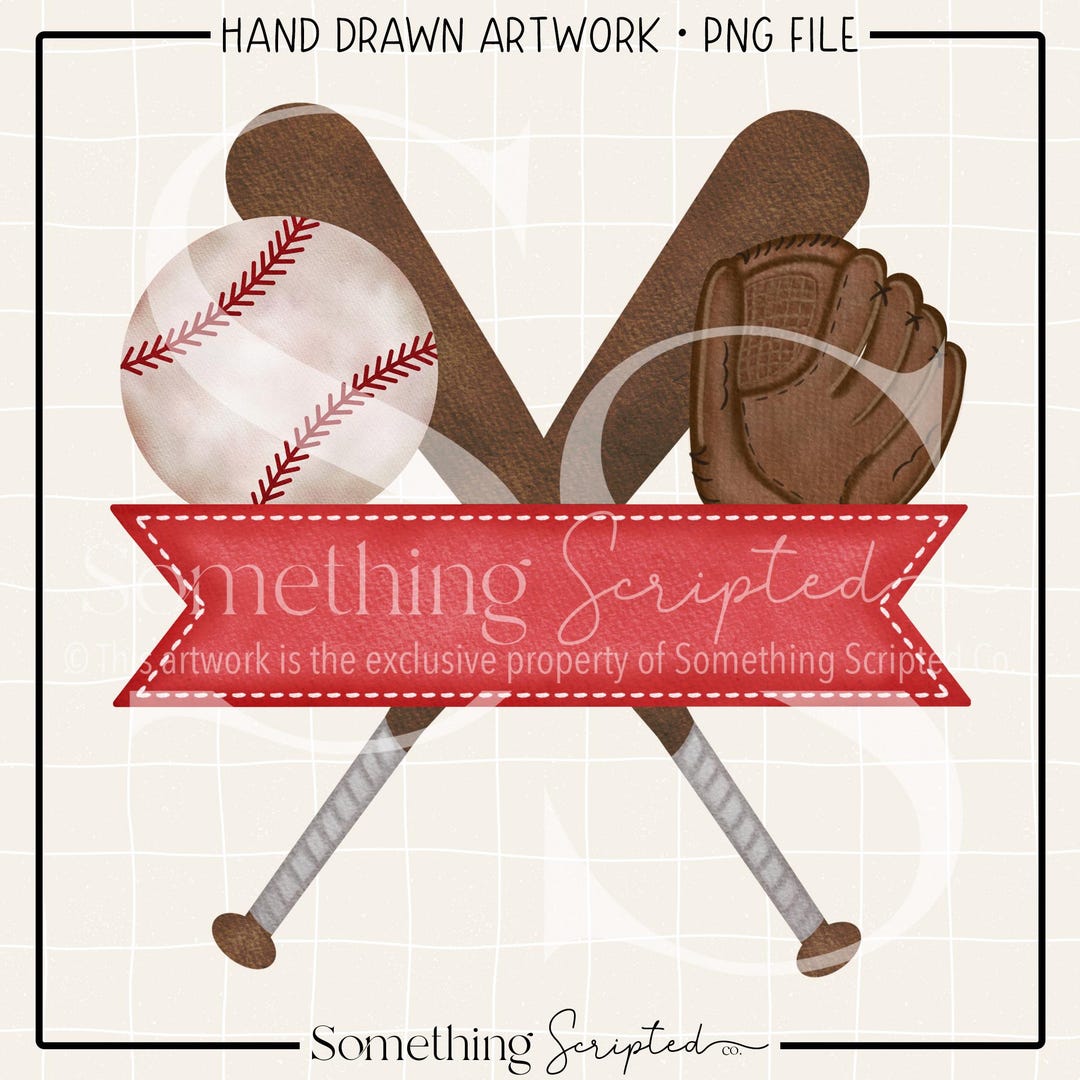 Baseball Bat Glove Name Banner PNG Sublimation Design, Baseball Clipart ...