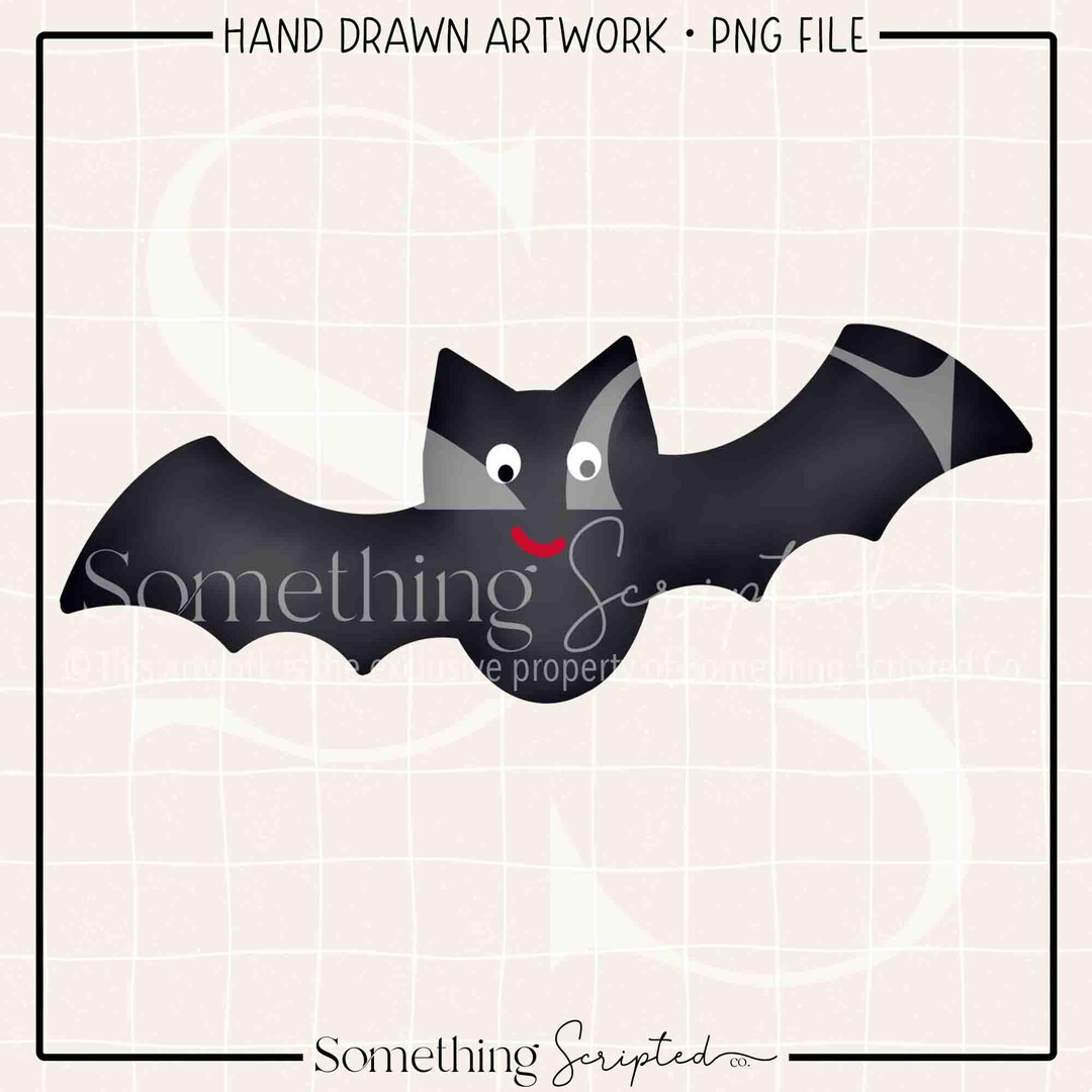 Bat Halloween PNG Sublimation Design, Bat Animal Clipart Printable ...
