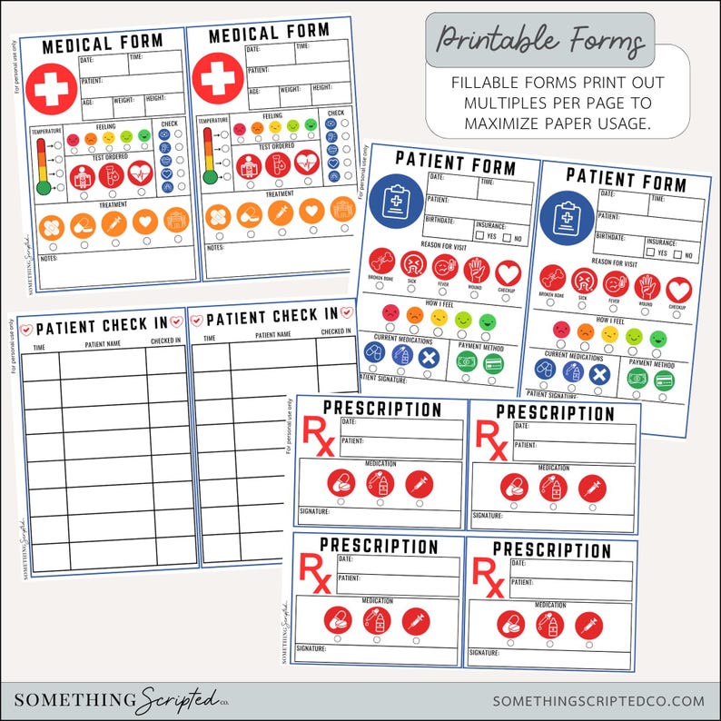 Doctor Pretend Play Set: Hospital Role Play Printables (instant ...