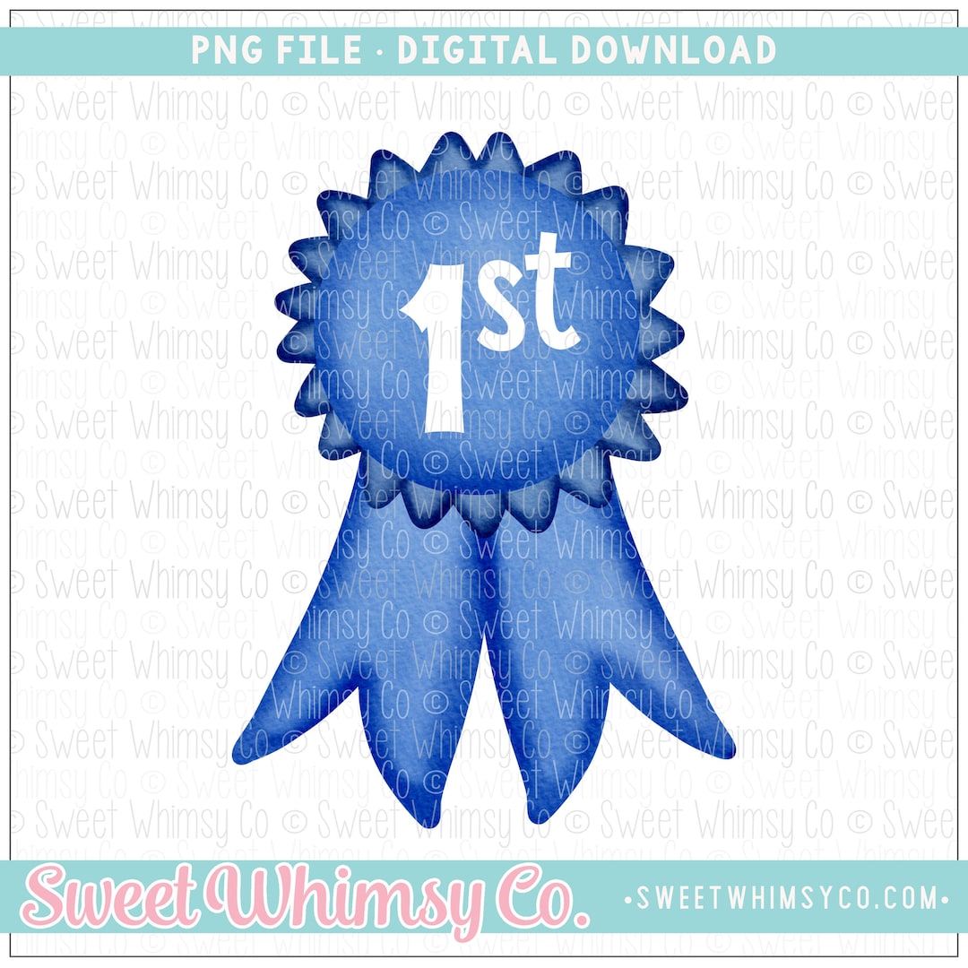 First Place Ribbon PNG Sublimation Design, Carnival Fair Printable ...