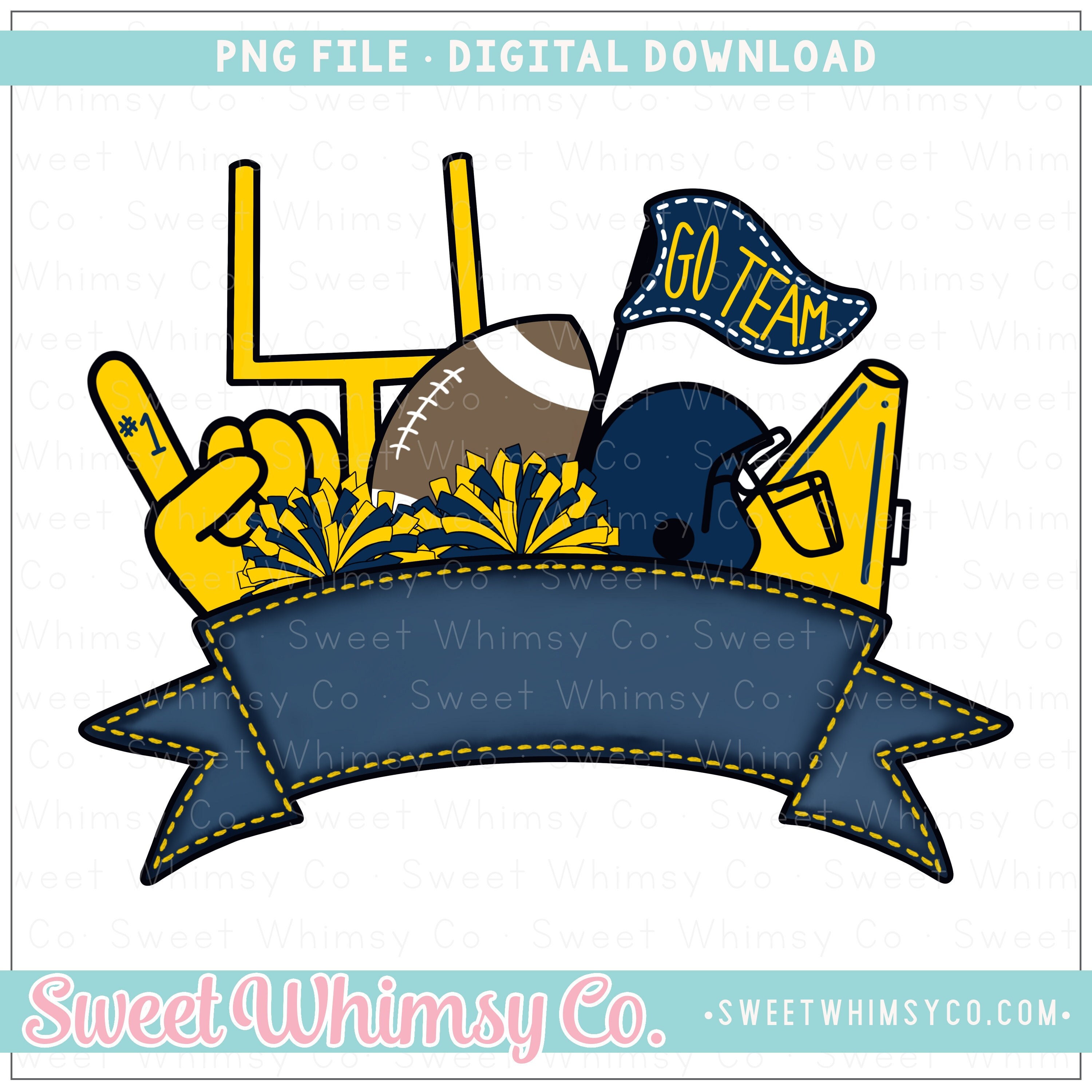 Go Team Banner Clip Art