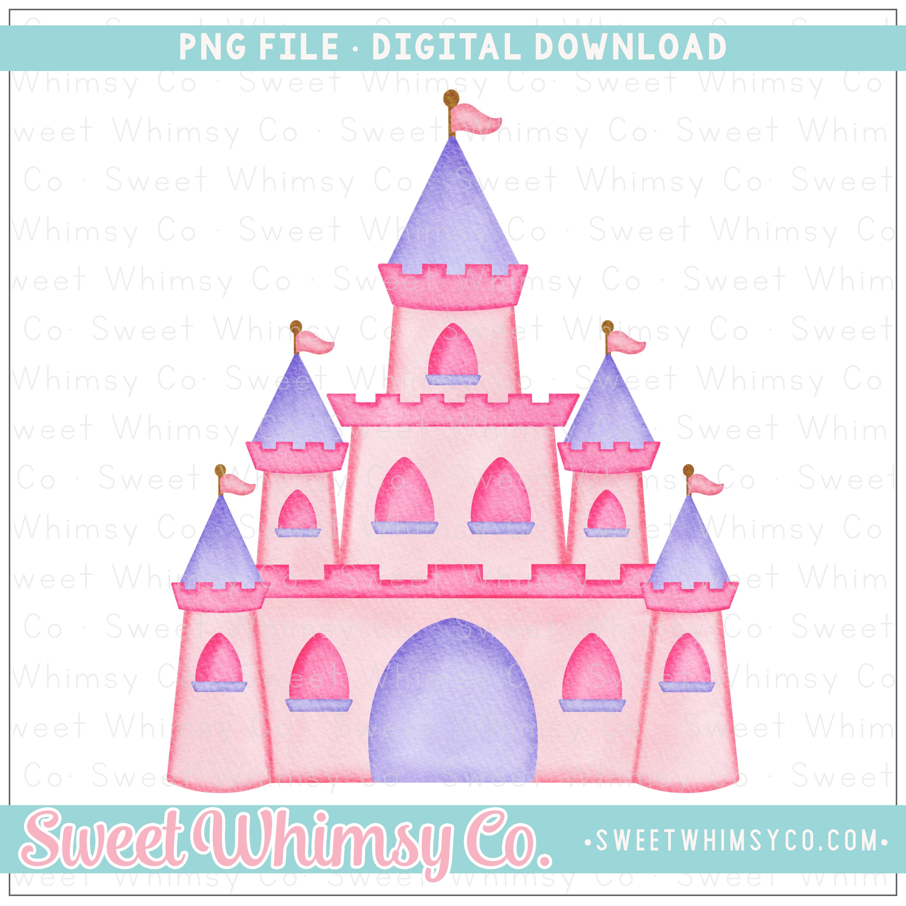 Princess Castle PNG Sublimation Design Castle Printable - Etsy