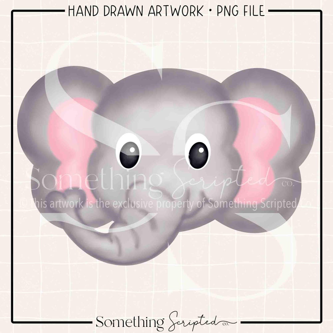 Elephant PNG Sublimation Design, Elephant Clipart Printable, Digital ...