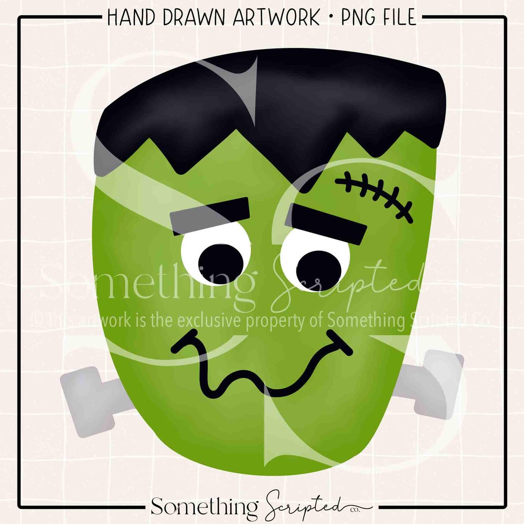 Frankenstein PNG Halloween Sublimation Design, Halloween Clipart ...