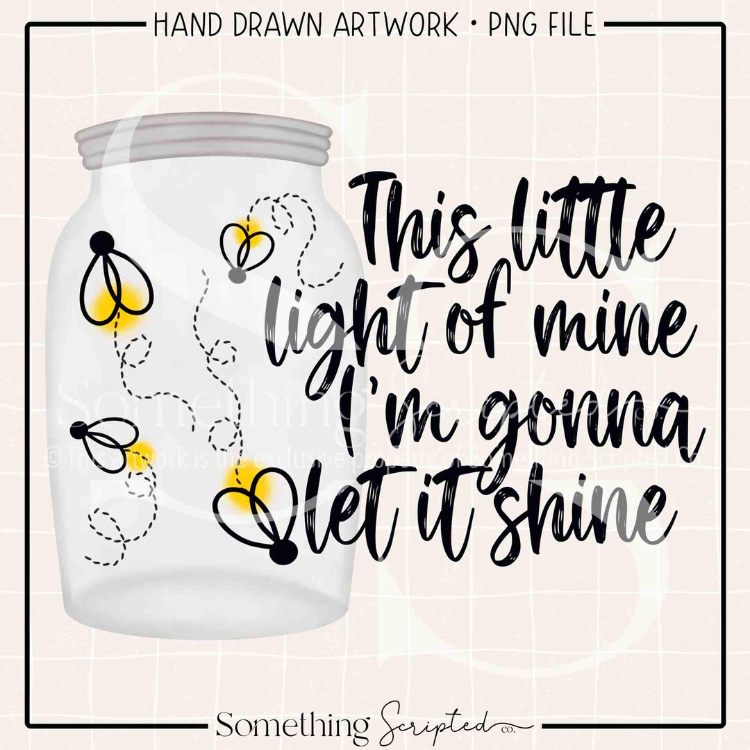 Firefly Jar PNG Sublimation Design: Hand-drawn Printable Clipart ...