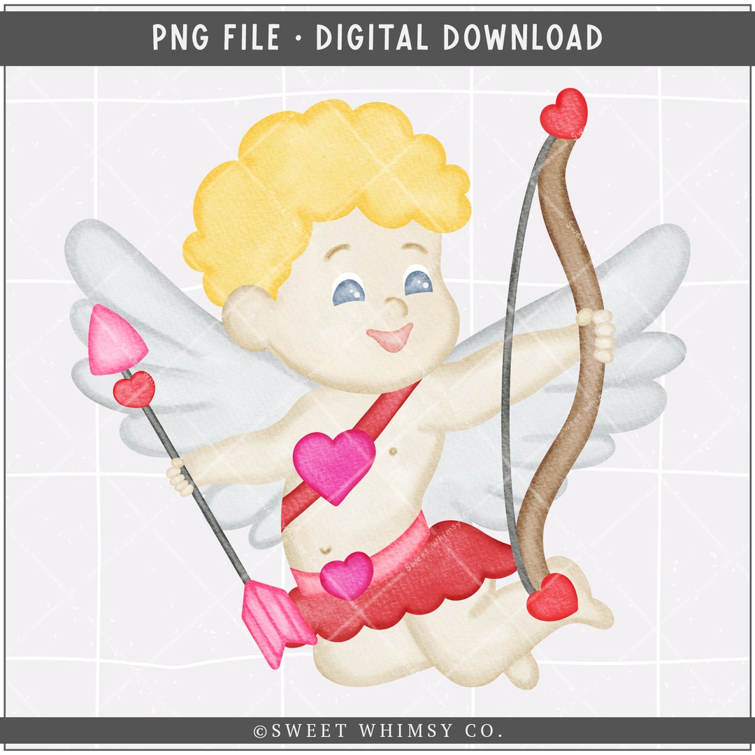 Cute Cupid Valentine PNG Sublimation Design, Valentine Clipart ...