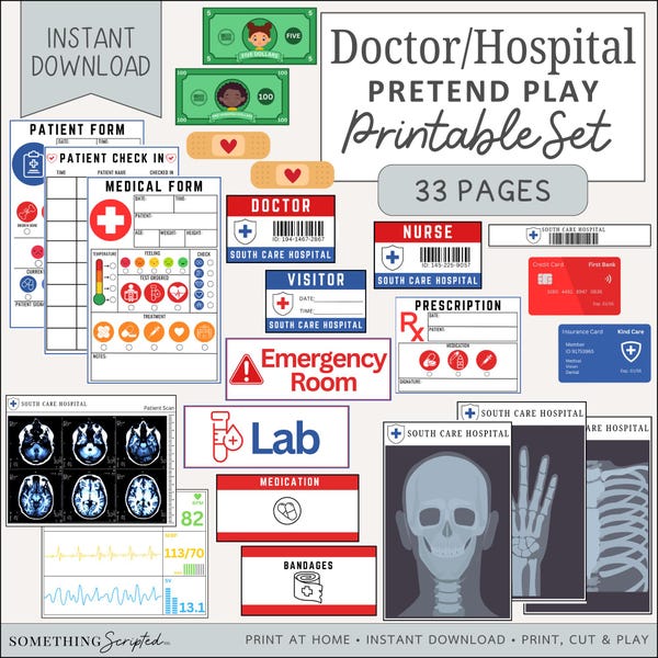 Pretend Doctor Forms - Etsy