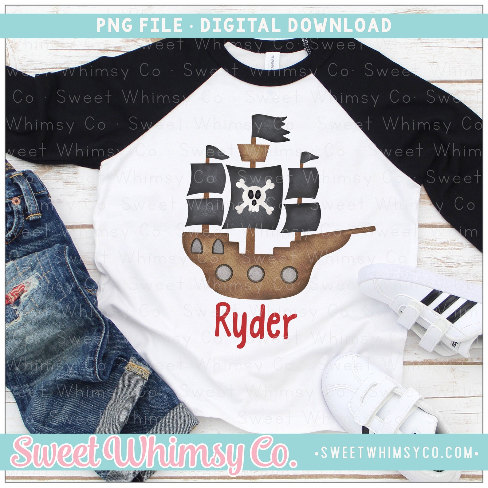 Pirate Ship PNG Sublimation Design Pirate Printable Clipart - Etsy