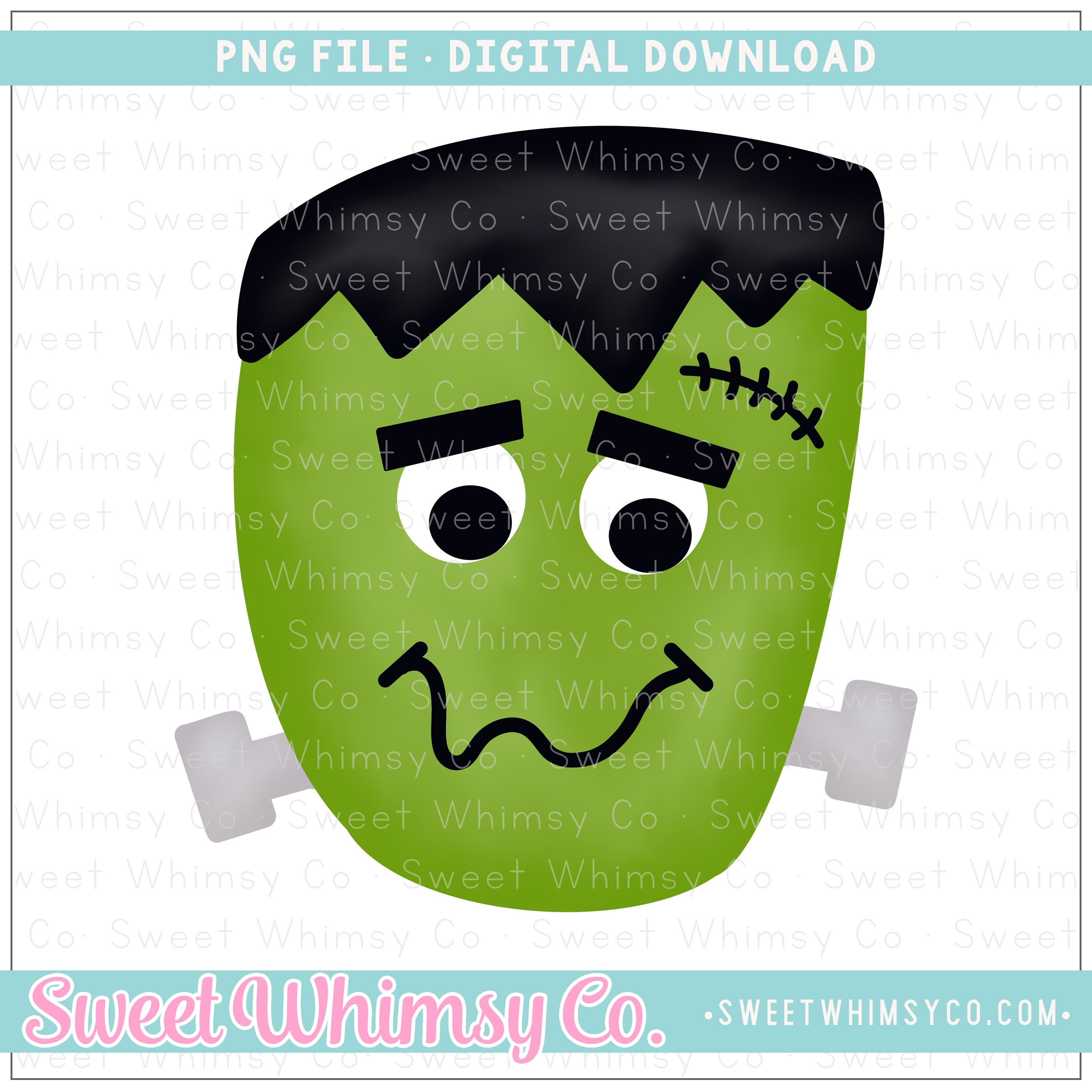 Cute Frankenstein Face Clipart