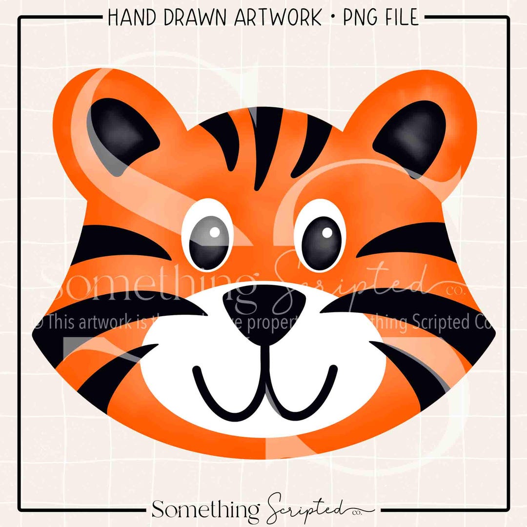 Tiger PNG Sublimation Design, Tiger Mascot Printable Clipart, Digital ...