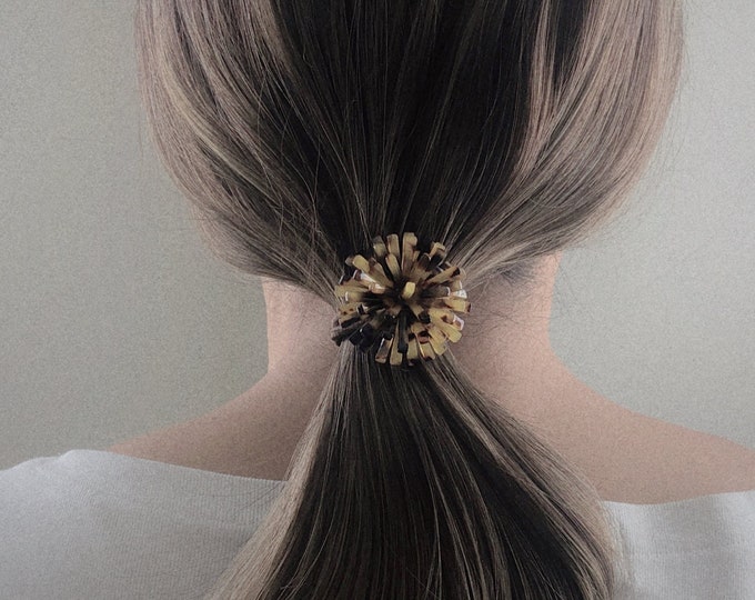 Tortoise Dandelion Acrylic Elastic Hair Tie Elegant Ponytail Hair Tie ...