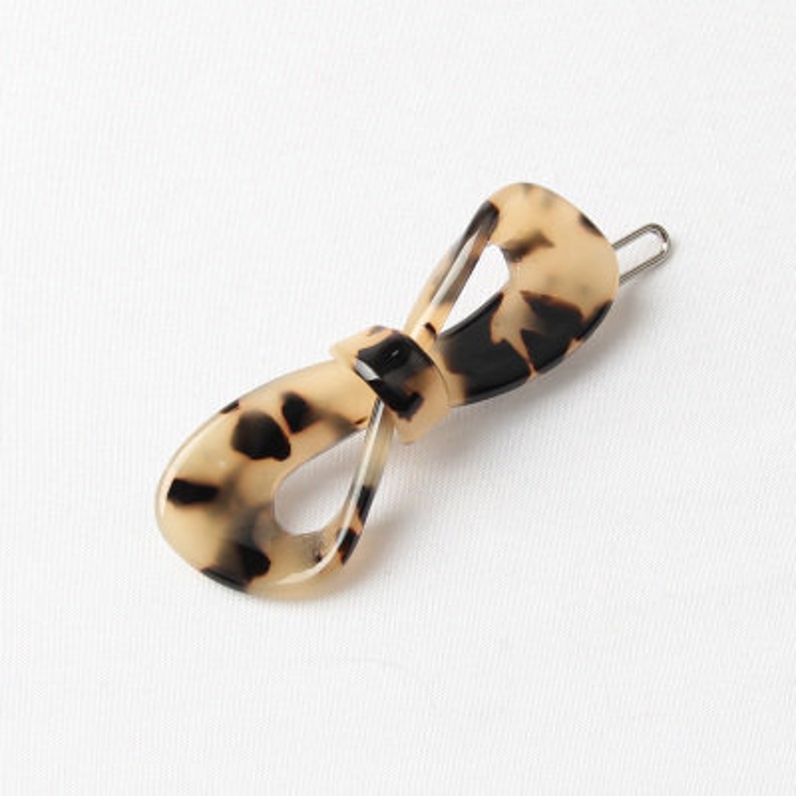 Small Tortoise Shell Hair Barrette Hair Clip Bow Acetate - Etsy
