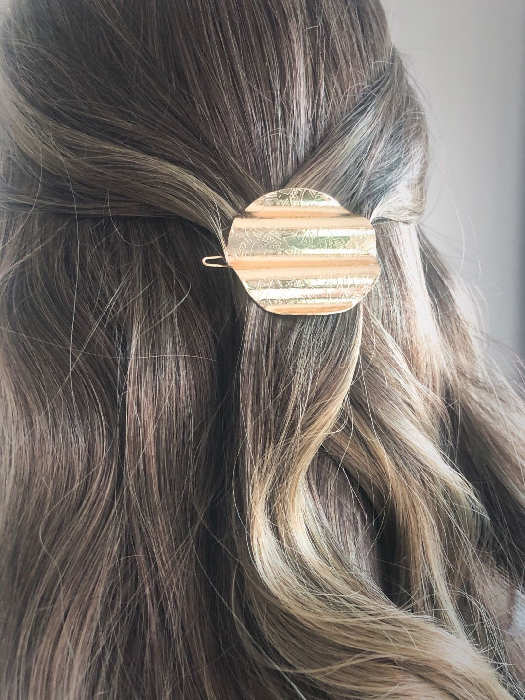 Hammer Circle Hair Clip Geometric Hair Clip Circle French - Etsy