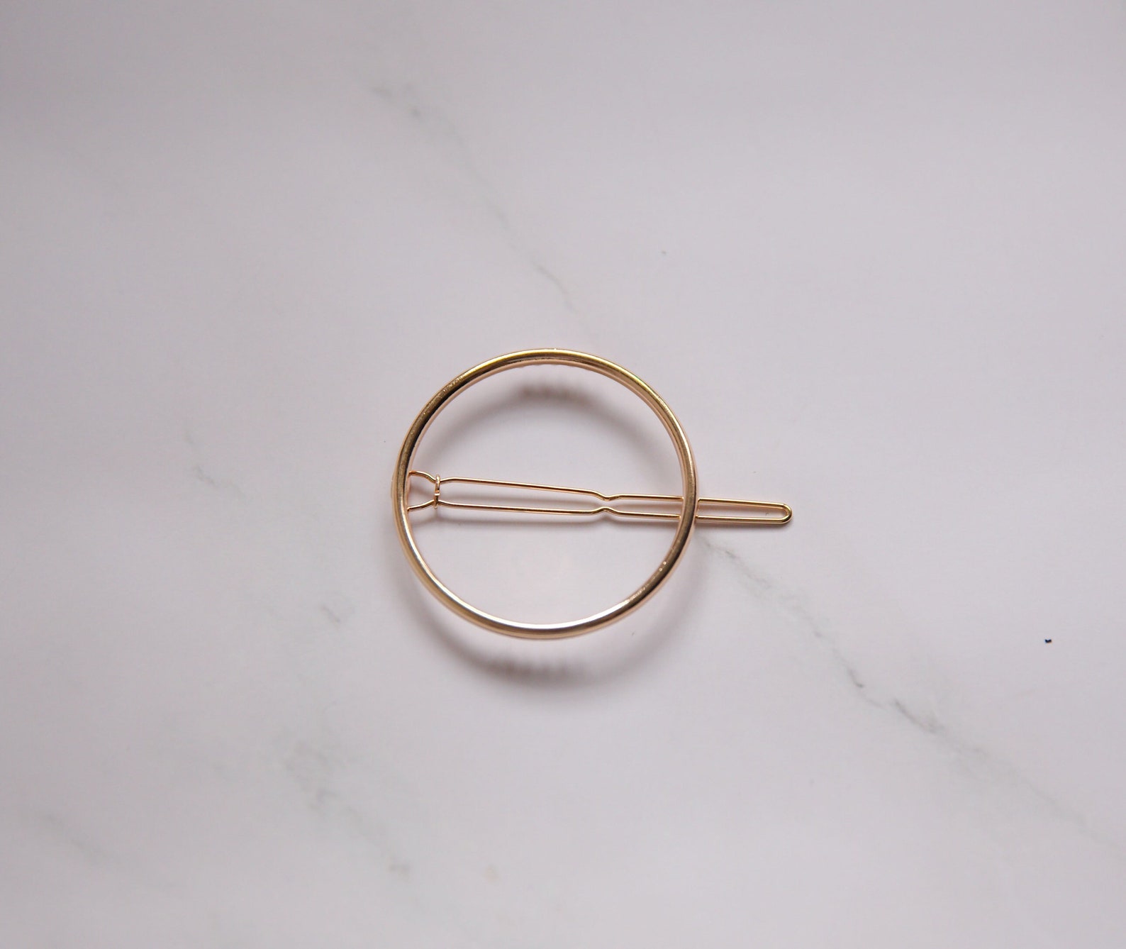 Circle Hair Clip Hollow Geometric Hoop Round Gold or Silver - Etsy