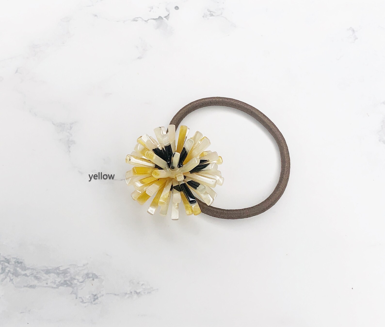Tortoise Dandelion Acrylic Elastic Hair Tie Elegant Ponytail - Etsy