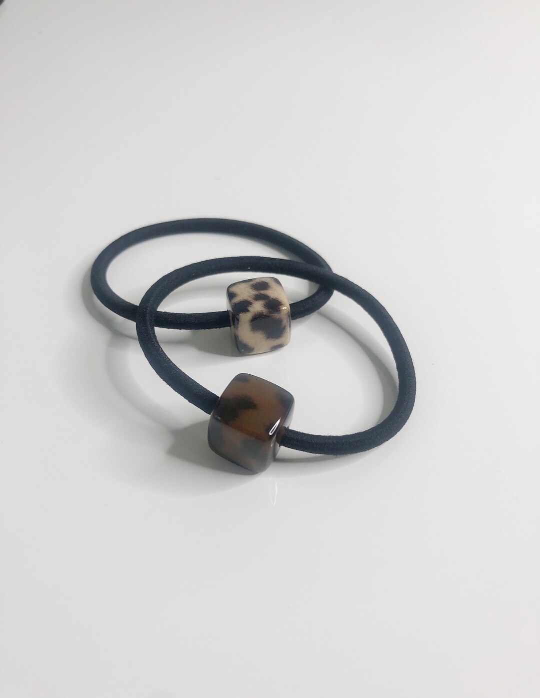 A Set of Leopard Print Dice-shaped Hair Tie Ponytail Wrap - Etsy