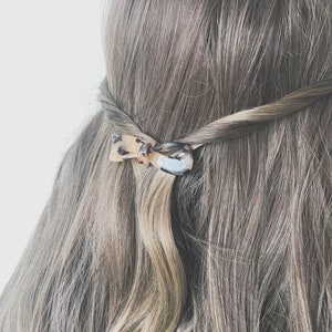 Small Tortoise Shell Hair Barrette Hair Clip Bow Acetate Hair Clip ...