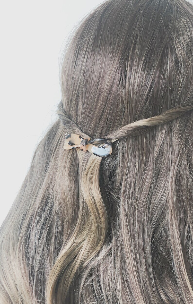 Small Tortoise Shell Hair Barrette Hair Clip Bow Acetate - Etsy