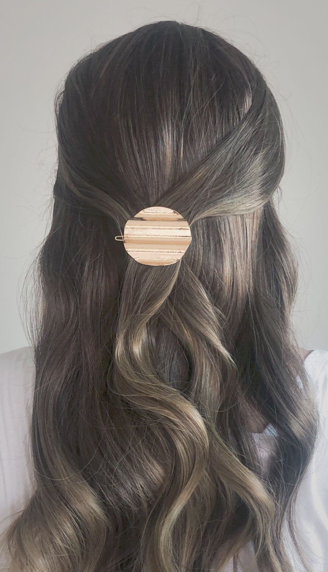 Hammer Circle Hair Clip Geometric Hair Clip Circle French - Etsy