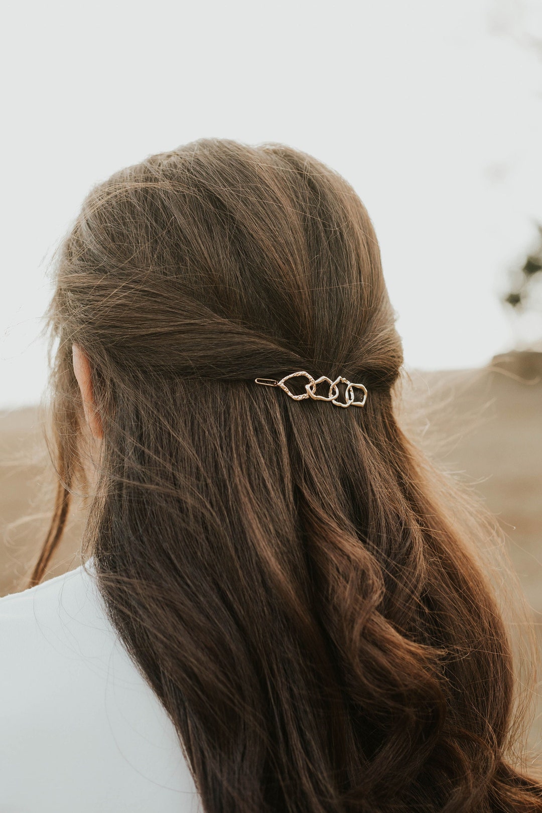 Minimalist Four-ring Hair Clip, Gold or Silver Metal Hair Clip, Simple ...