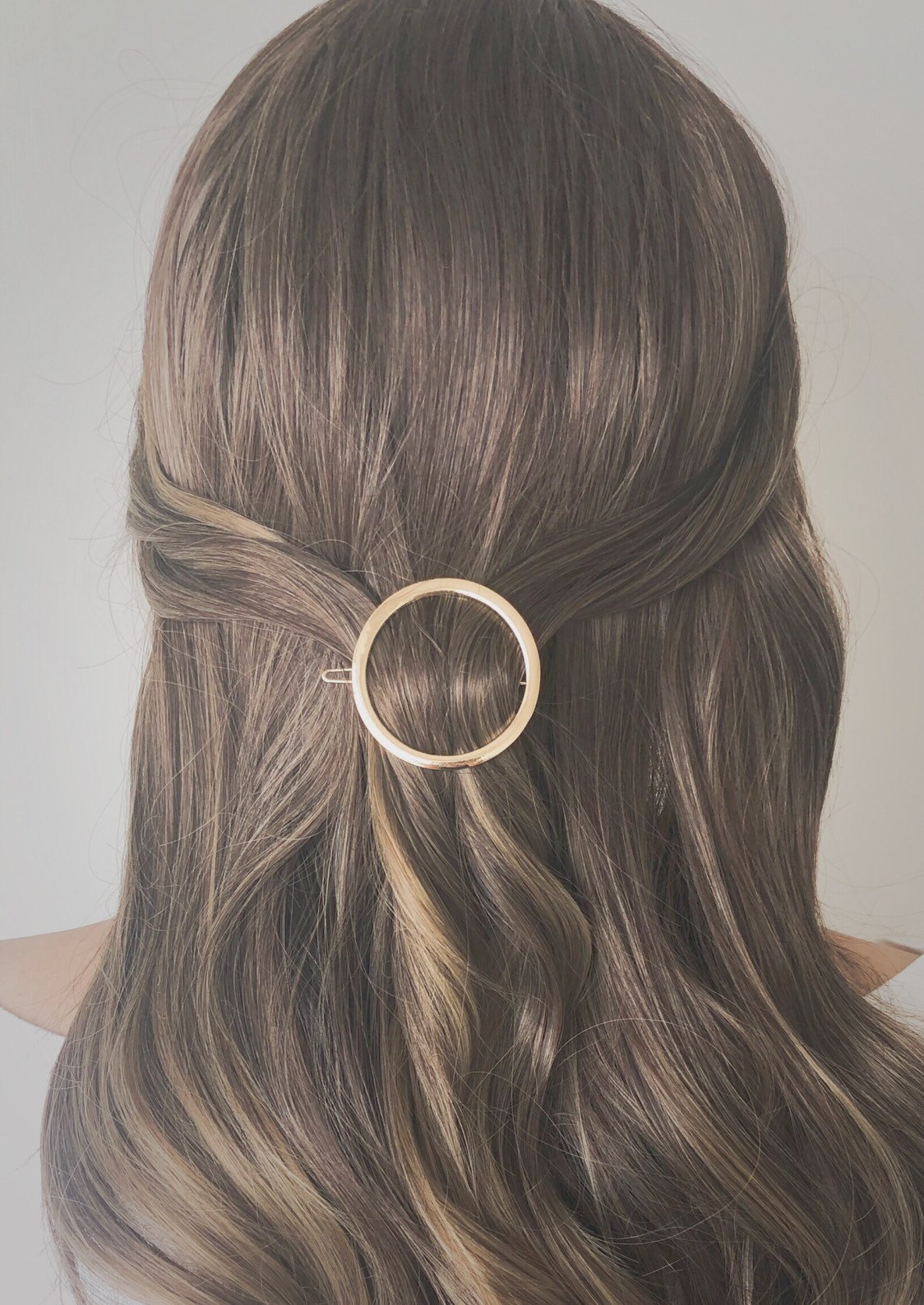 Circle Hair Clip Hollow Geometric Hoop Round Gold or Silver - Etsy