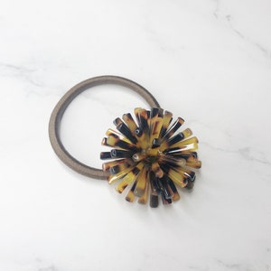 Tortoise Dandelion Acrylic Elastic Hair Tie Elegant Ponytail - Etsy