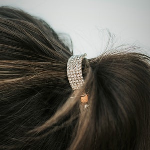 Rhinestone Metal Ponytail Cuff, Hair Accessories Hair Clip, Gold ...