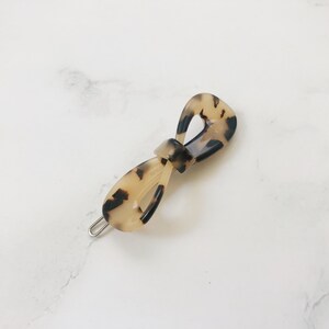 Small Tortoise Shell Hair Barrette Hair Clip Bow Acetate Hair Clip ...