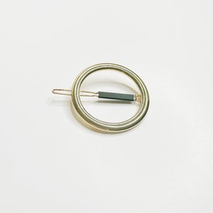 Circle Hair Clip Hollow Geometric Hoop Round Gold or Silver Metal Hair ...