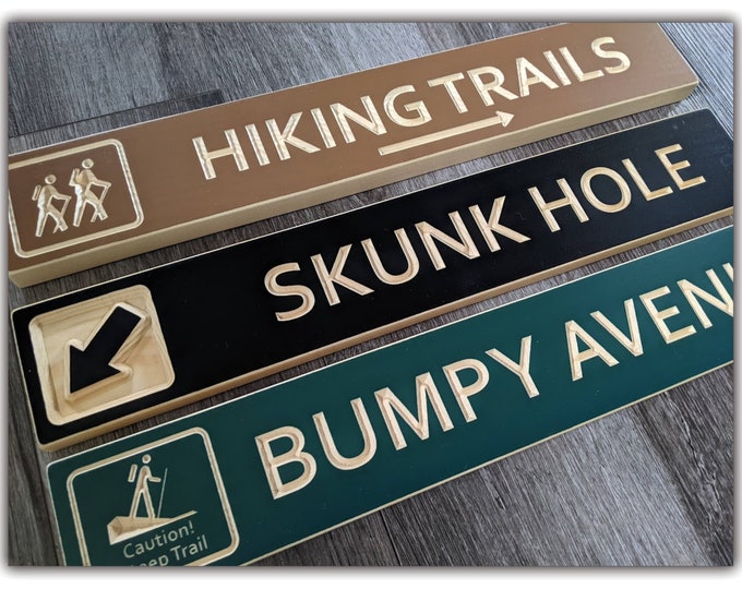 Trail Signs, Grand Canyon, Peaks With Elevation Rustic, Custom Orders ...