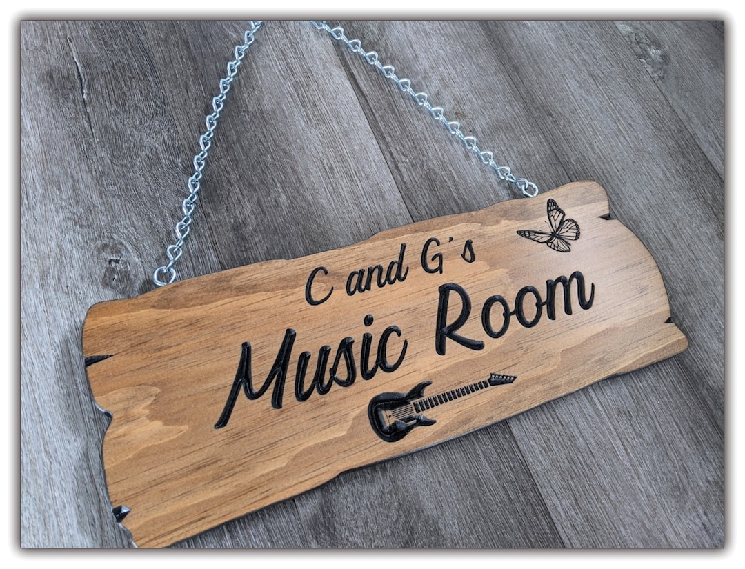 Custom Carved Sign for Music Room , Studio Sign and More - Etsy