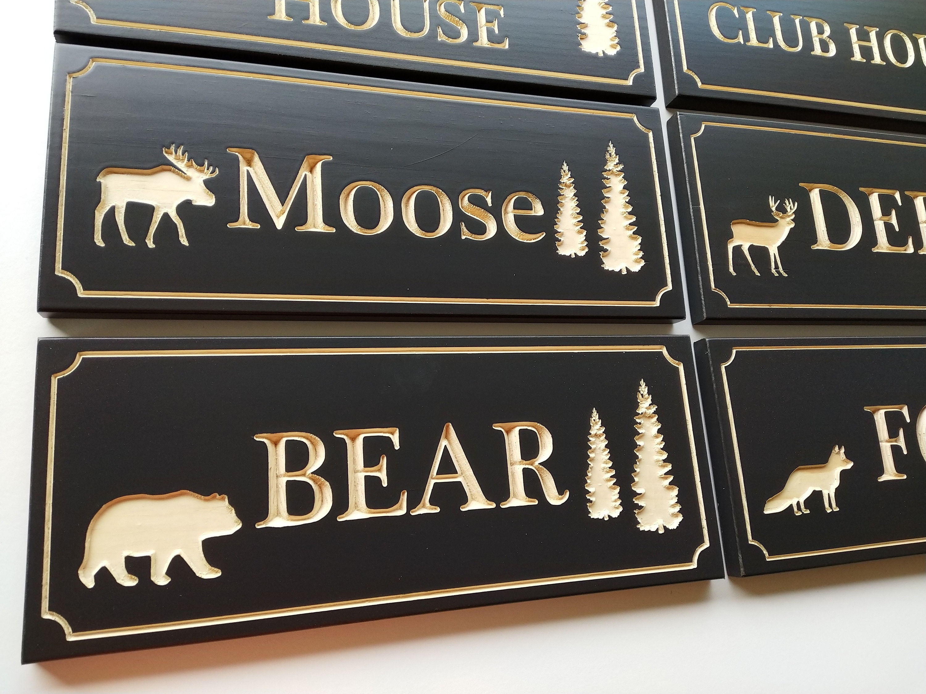 Personalized Outdoor Building Name Signs Painted Black With | Etsy