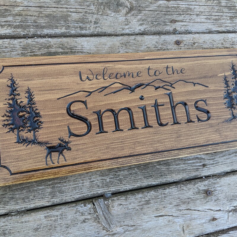 Wood Mountain House Signs - Etsy