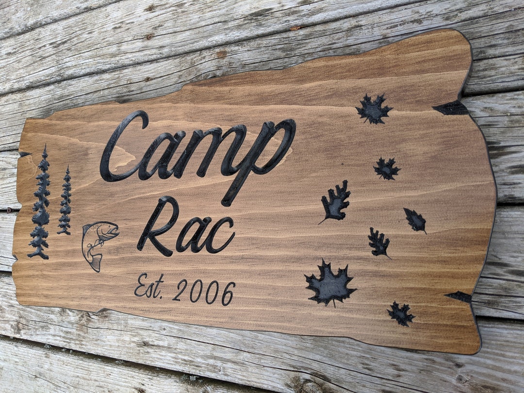Personalized Outdoor Carved Signs Camp Signs Cottage Sign Rustic Signs ...