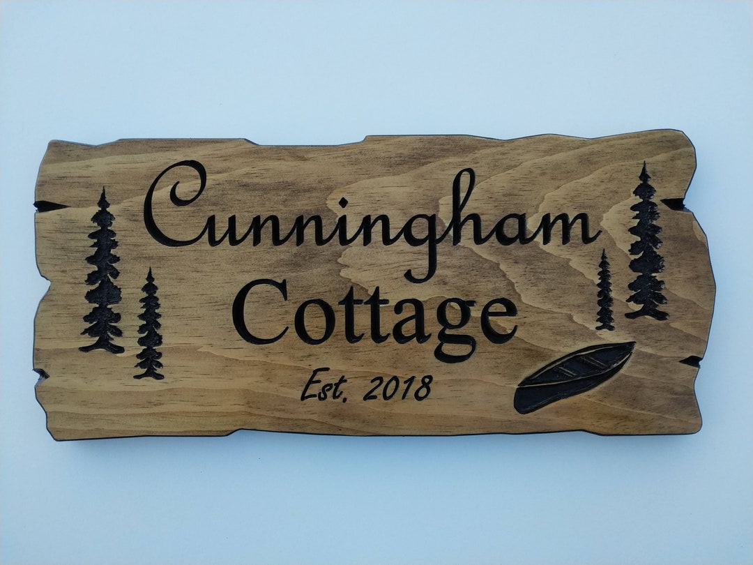 Personalized Outdoor Sign Carved Sign, Camp Signs Cottage Sign ,rustic ...