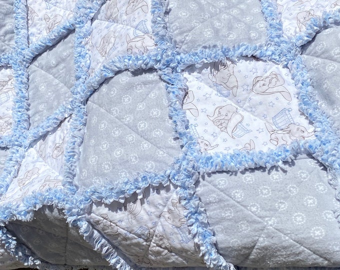Elephant Rag Quilt/ Baby Rag Quilt - Etsy