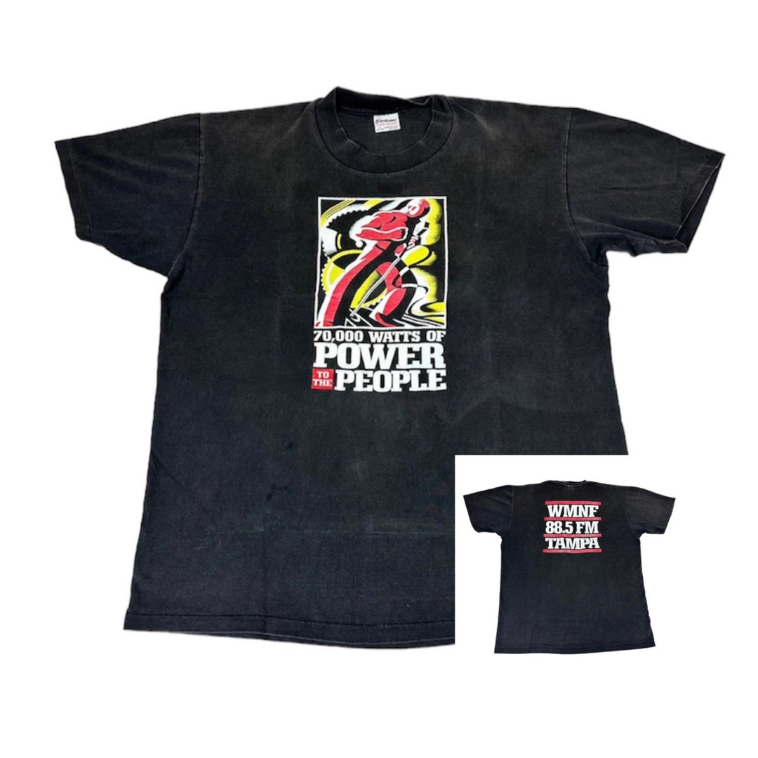 Vintage 90s WMNF 88.5 Tampa Radio Station T-shirt Black Large Single ...