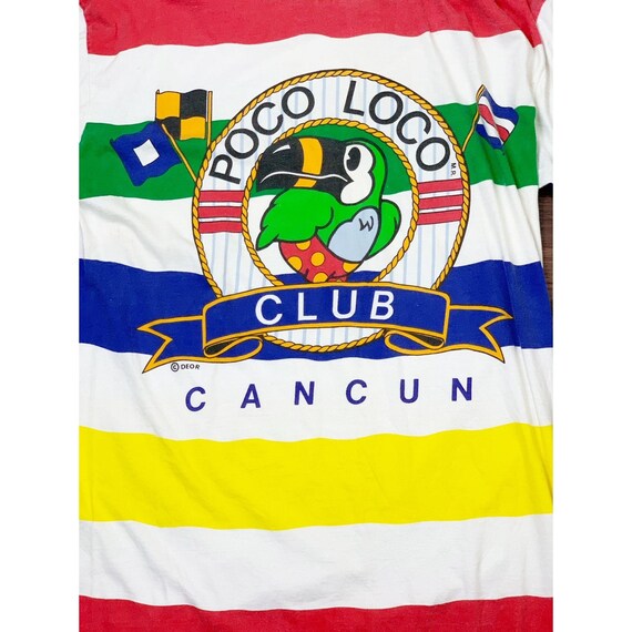 Vintage Poco Loco Club Cancun Cruise Ship Boat Stripe… - Gem