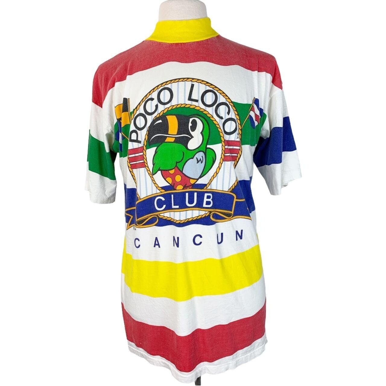 Vintage Poco Loco Club Cancún Cruise Ship Boot Streifen Einzelstich ...