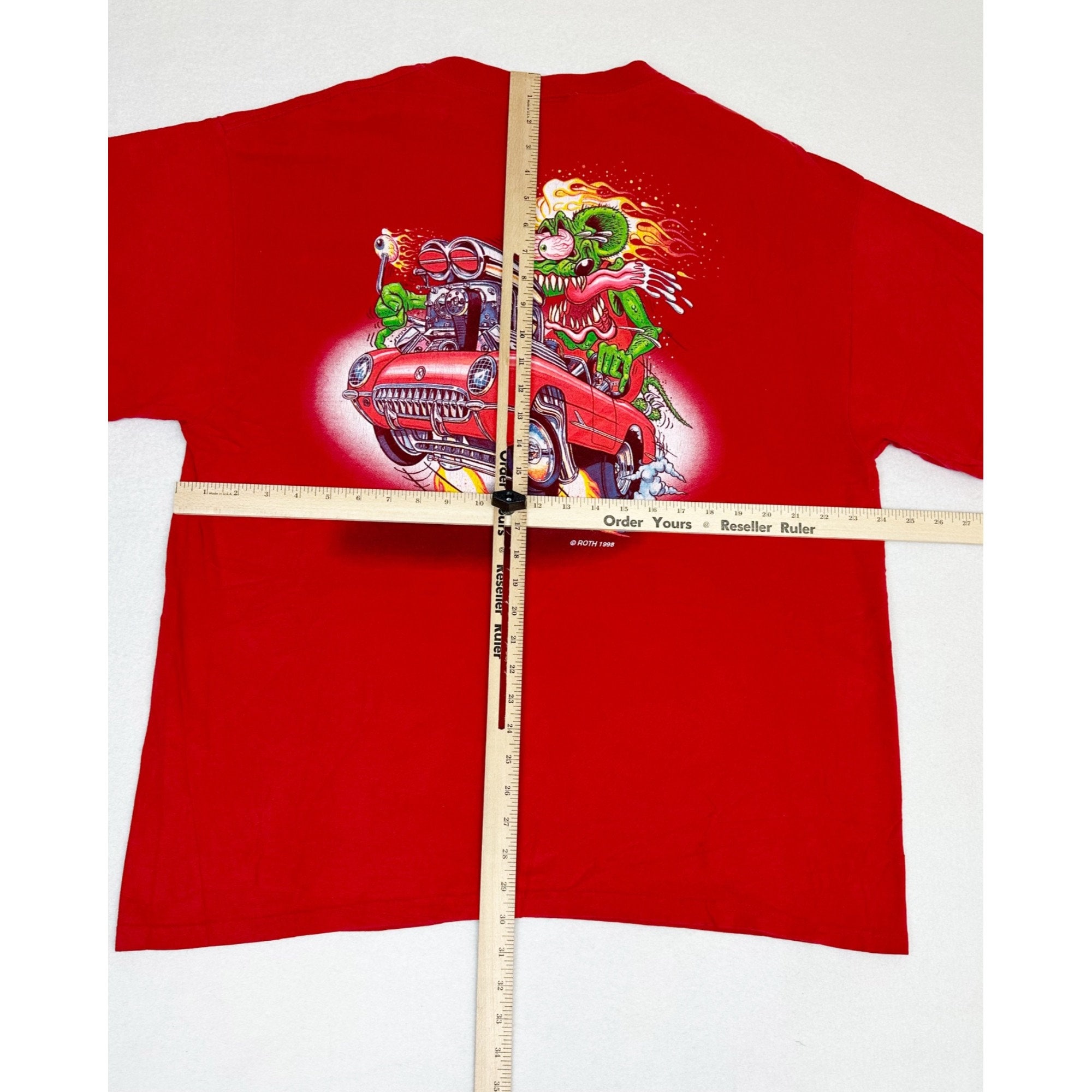 Vintage 1998 Rat Fink Ed Roth T-shirt Red Hot Rod 90s - Etsy