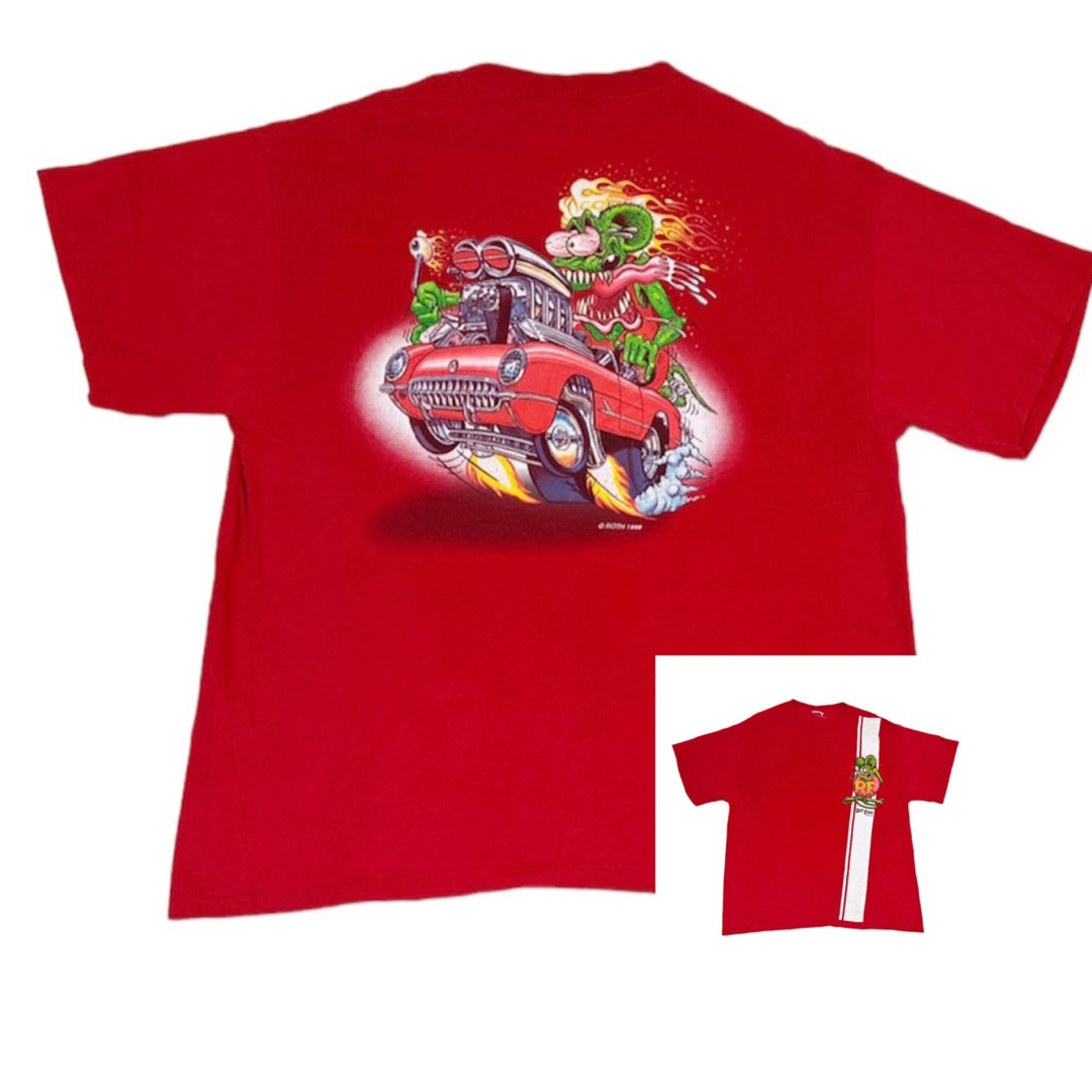 Vintage 1998 Rat Fink Ed Roth T-shirt Red Hot Rod 90s - Etsy