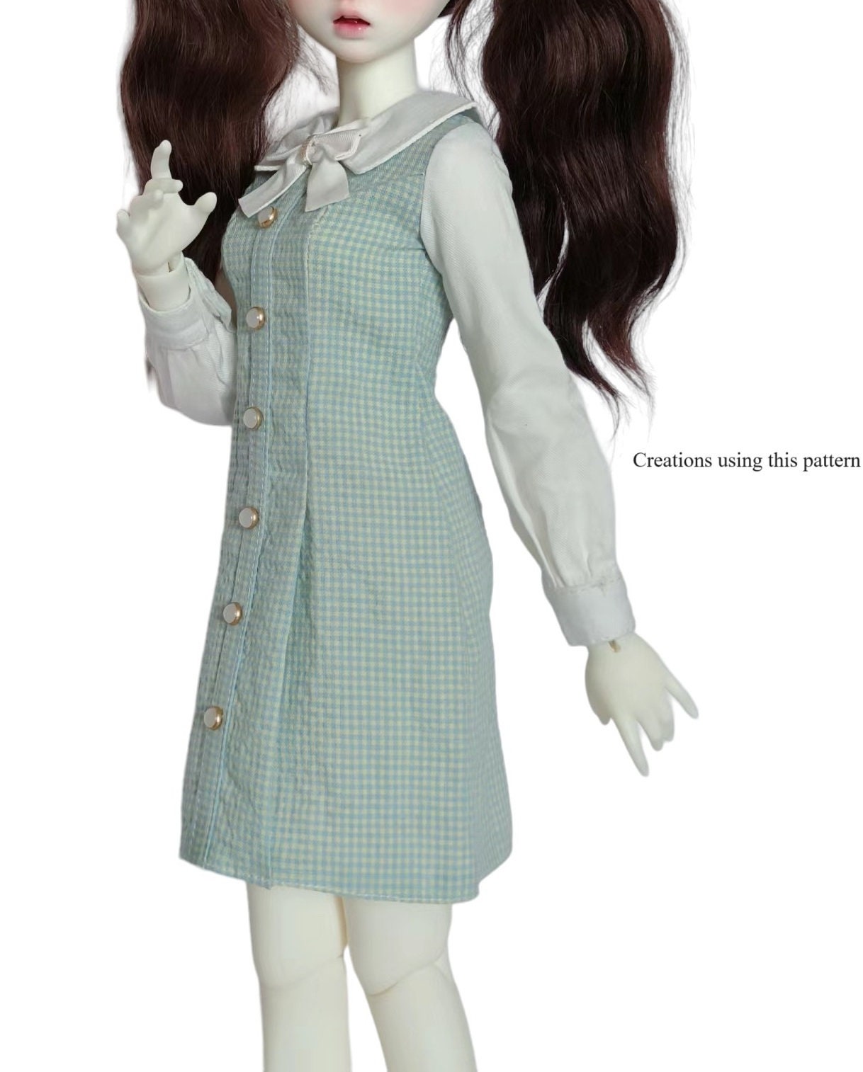 Vintage Dress PATTERN for Bjd Doll, Doll Clothes Pdf Sewing Pattern ...