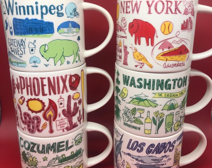 Starbucks “you Are Here” 14 Oz Mugs— Rare Discontinued Collection ...